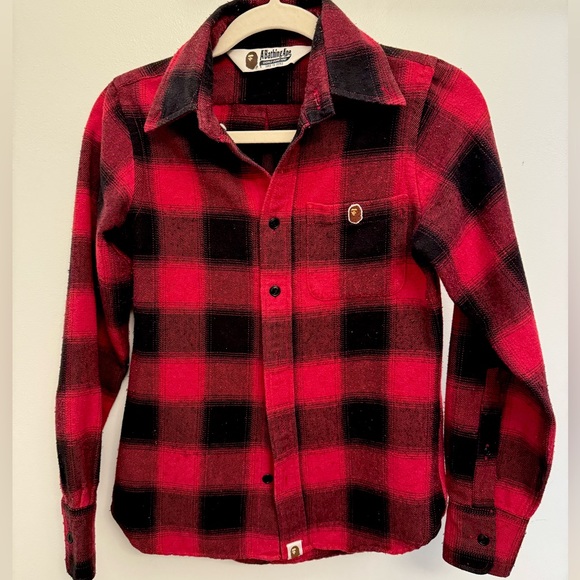 Bape | Tops | Vintage Japanese A Bathing Ape Bape Flannel | Poshmark